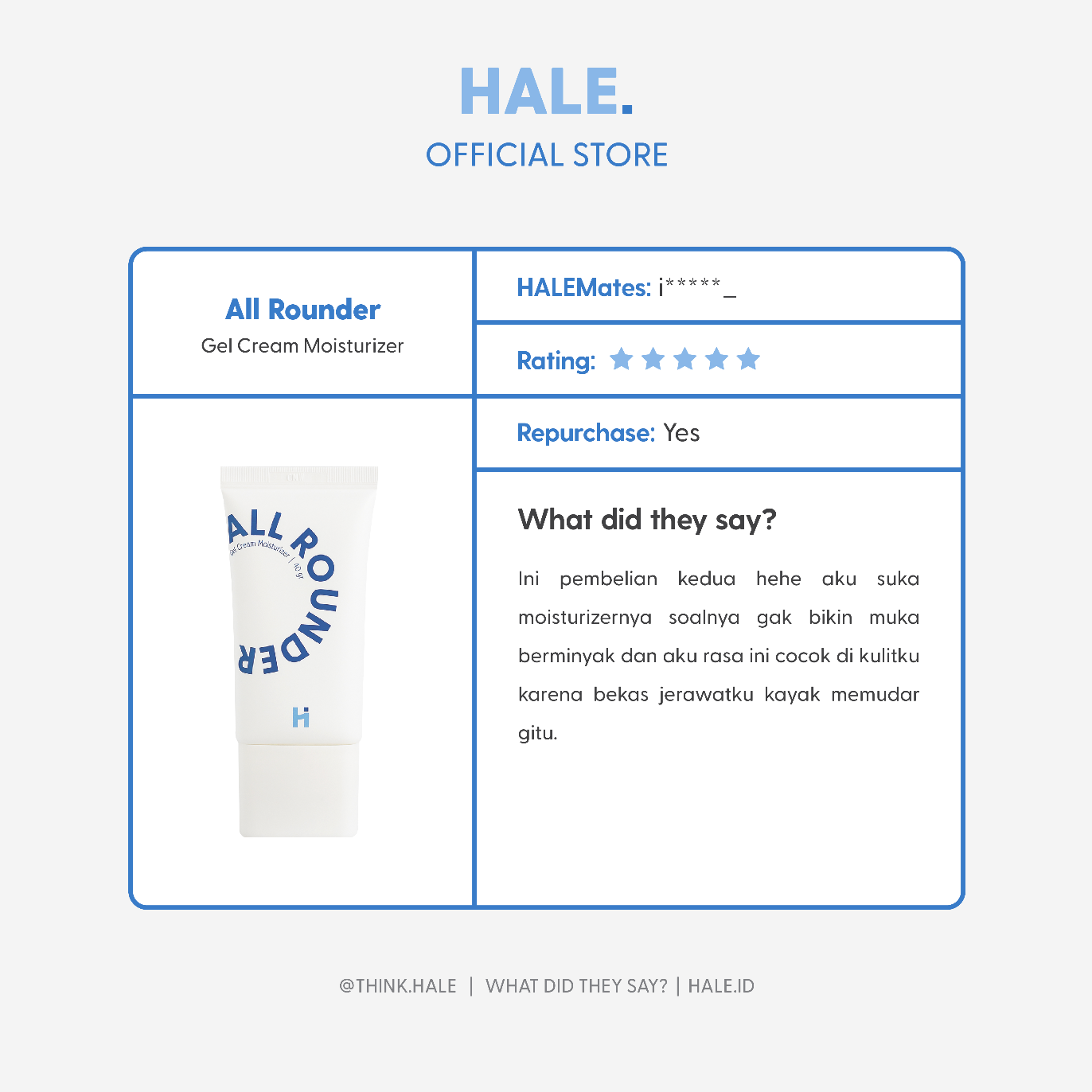 HALE All Rounder Gel Cream Moisturizer – HALE.